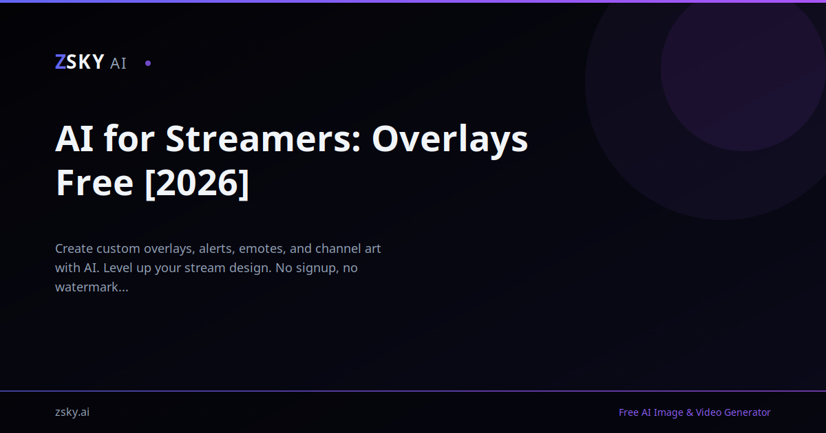 AI for Twitch Streamers: Custom Overlays & Emotes Free
