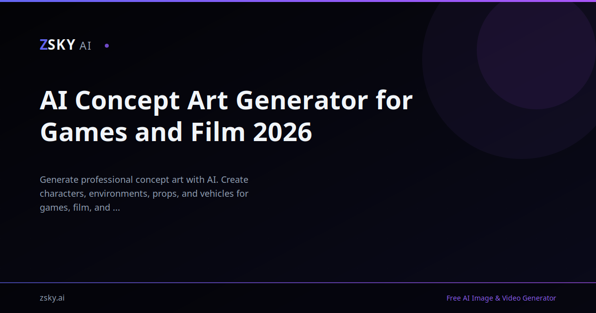 AI Concept Art Generator: Ideas to Art in Seconds | ZSky AI