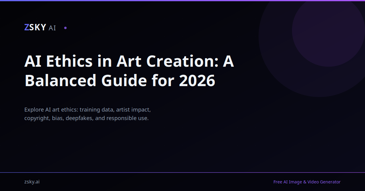 AI Ethics in Art Creation: A Balanced Guide for 2026 | ZSky AI