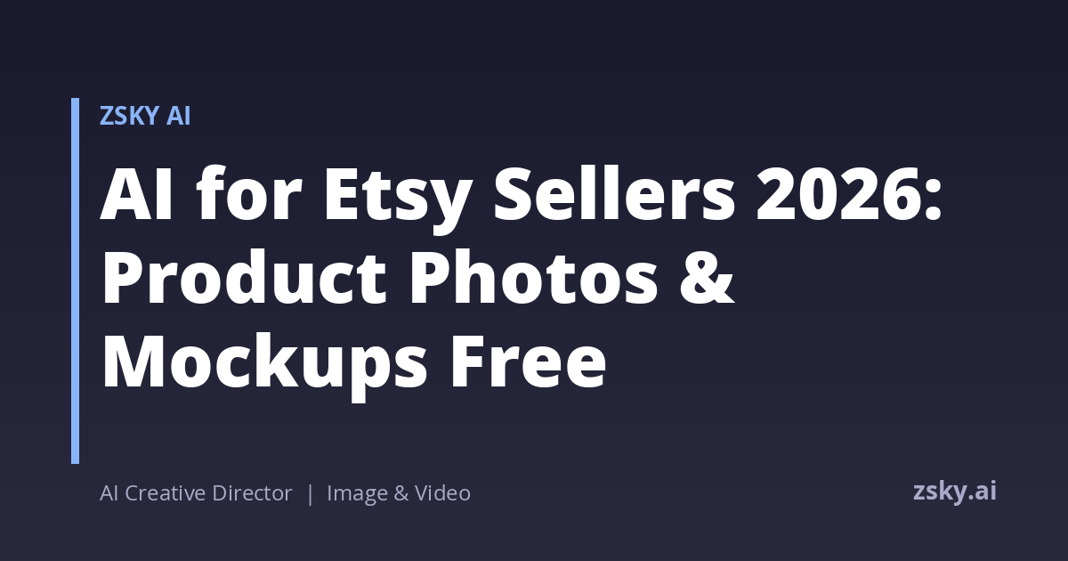 AI for Etsy Sellers 2026: Product Photos & Mockups Free | ZSky AI