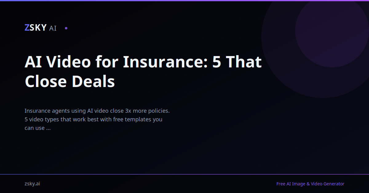 AI Video for Insurance: 5 That Close Deals