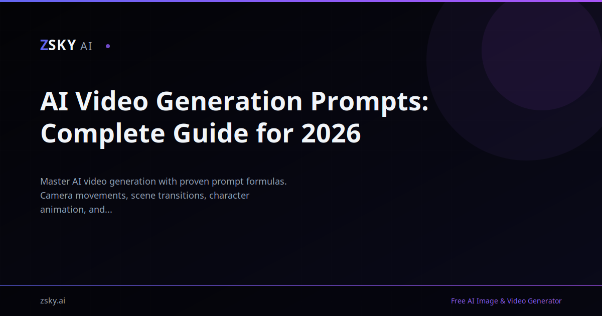 100+ AI Video Prompts That Create Stunning Results | ZSky AI