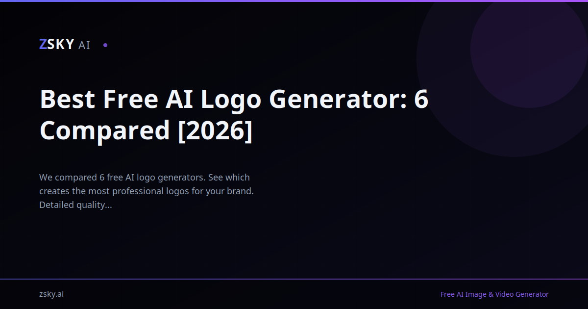 Best Free AI Logo Generator: 6 Tested (2026)