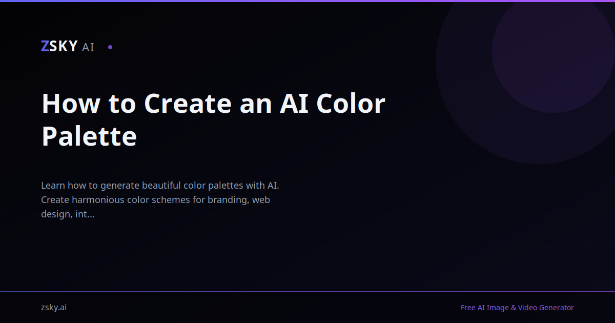 How to Create an AI Color Palette