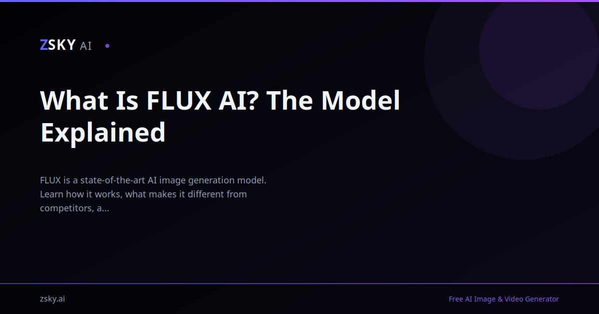 What Is FLUX AI? (And Why ZSky Built Its Own Engine Instead)