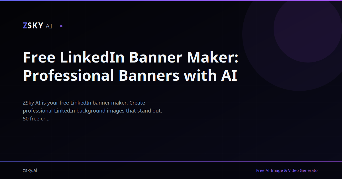 Free LinkedIn Banner Maker: Professional Banners with AI