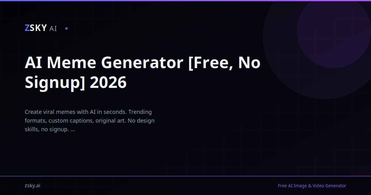 AI Meme Generator [Free, Free Signup] 2026