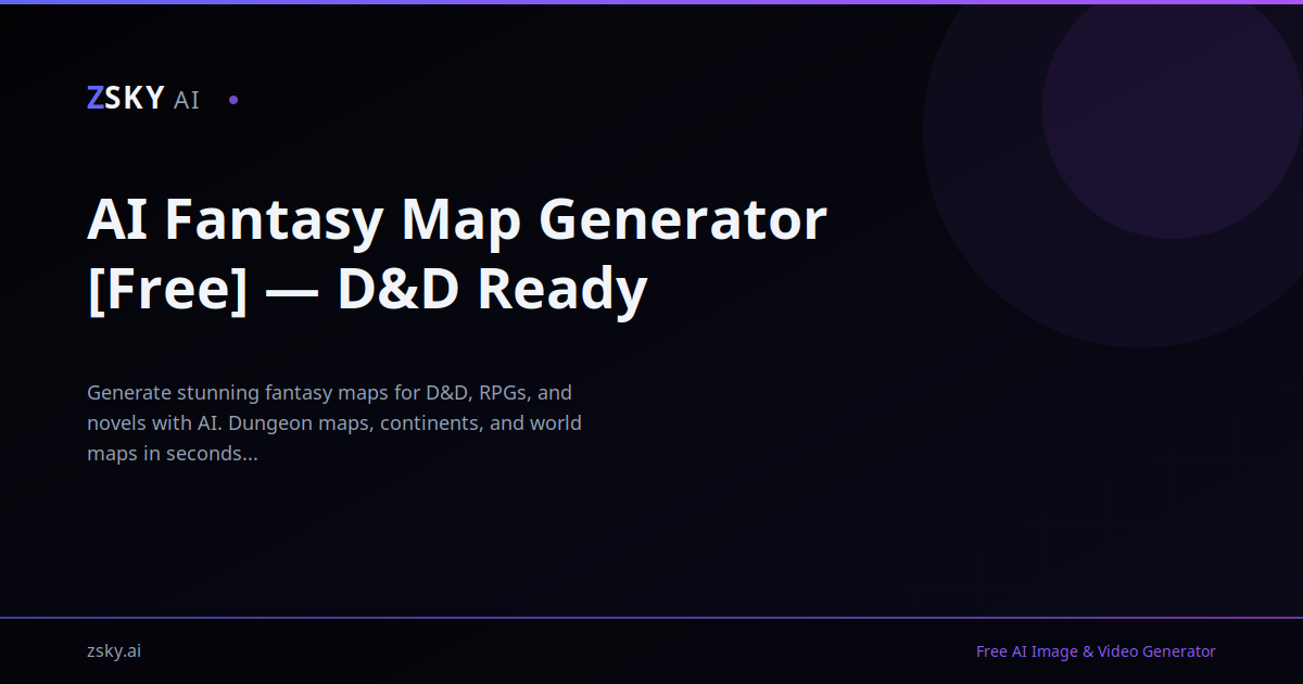 AI Fantasy Map Generator [Free] — D&D Ready
